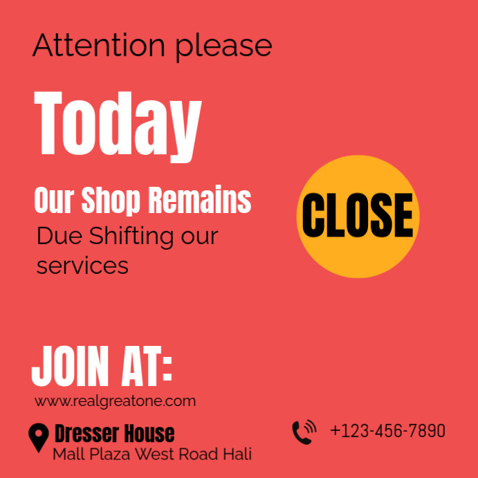 close our shop today Template | PosterMyWall