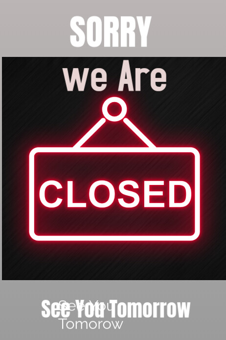 Plantilla de close sign board | PosterMyWall