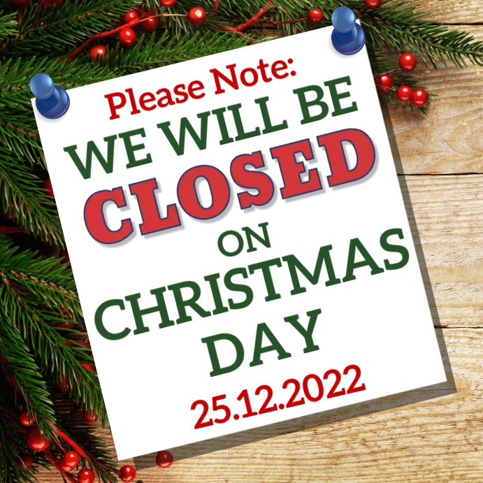Copy of Closed Christmas Day Social Media Template | PosterMyWall