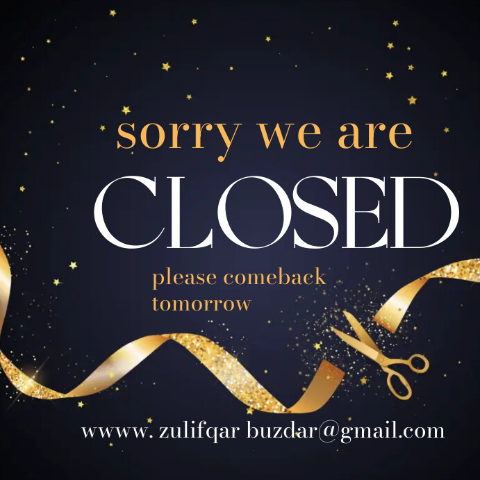 Closed day Template | PosterMyWall