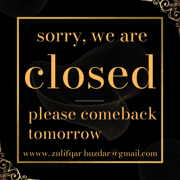 Closed day Template | PosterMyWall