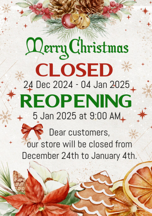 Closed Template | PosterMyWall