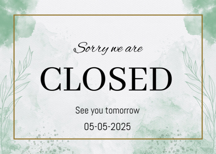 Closed Template | PosterMyWall