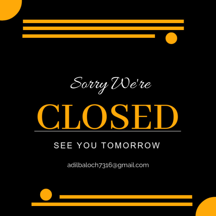 Closed design Template | PosterMyWall