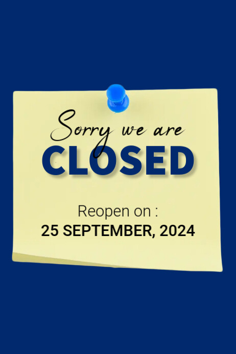 closed Template | PosterMyWall
