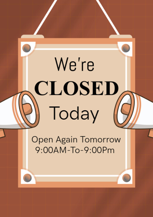 Closed Template | PosterMyWall