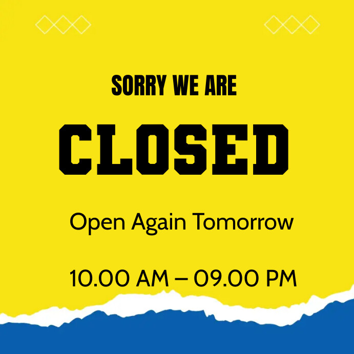 Closed Template | PosterMyWall