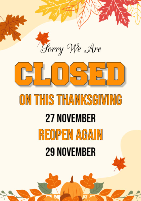 closed Template | PosterMyWall