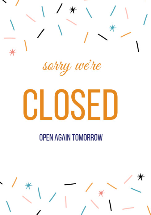 Closed Template | PosterMyWall