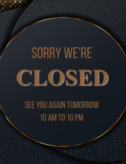 Closed Template | PosterMyWall