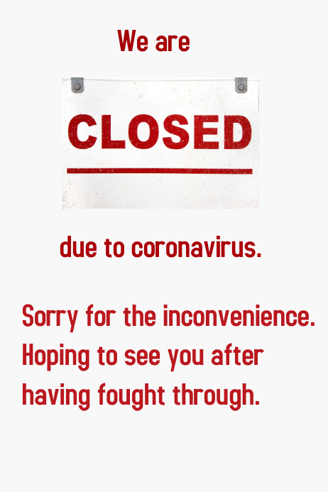 Closed Template | PosterMyWall