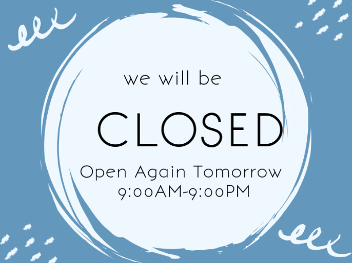 Closed Template | PosterMyWall