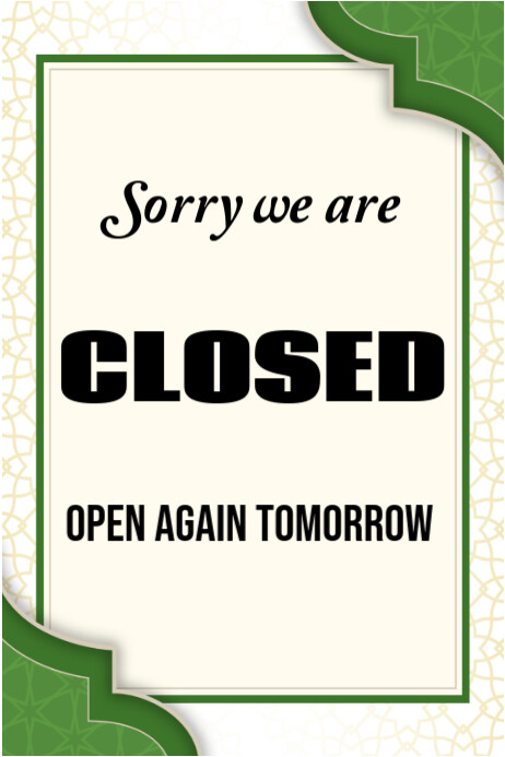 Plantilla de CLOSED | PosterMyWall