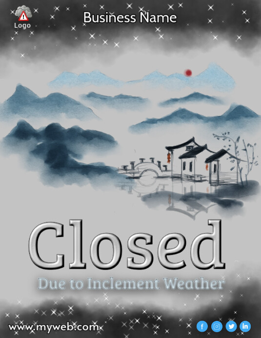 Copy of closed due to inclement weather | PosterMyWall