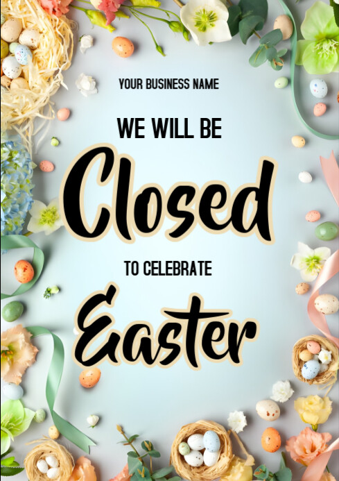Closed Easter A4 Template | PosterMyWall