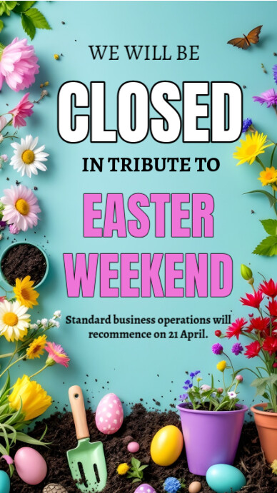 Copy of Closed Easter Weekend Instagram Story | PosterMyWall