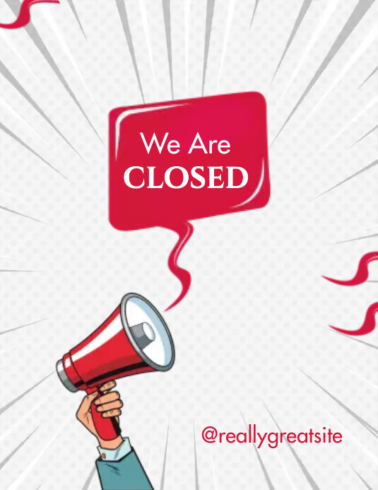 Copy of Closed Flyer Template | PosterMyWall