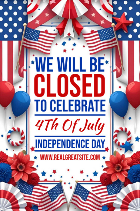 Copy of Closed for 4th July template 2025 | PosterMyWall