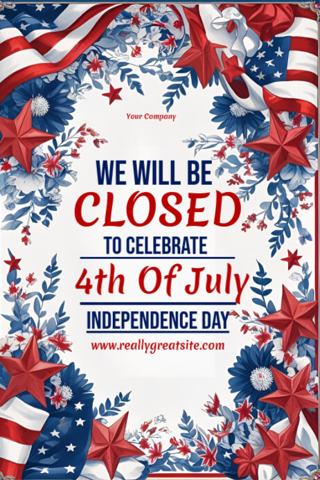 Copy of Closed for 4th July template 2025 | PosterMyWall
