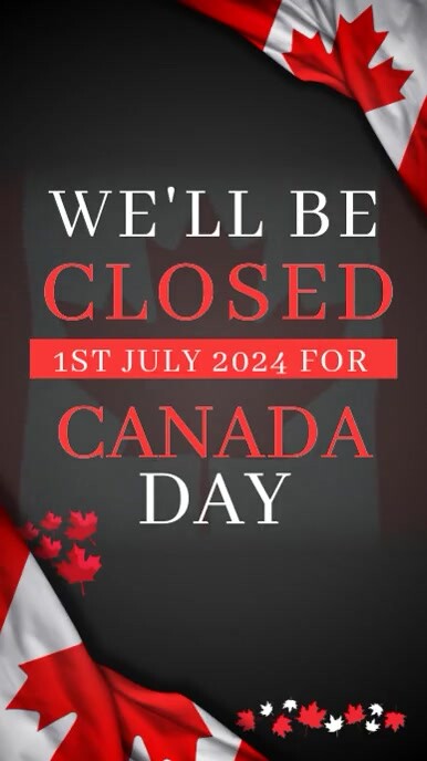 Plantilla de CLOSED FOR CANADA DAY INSTAGRAM STORY DESIGN | PosterMyWall