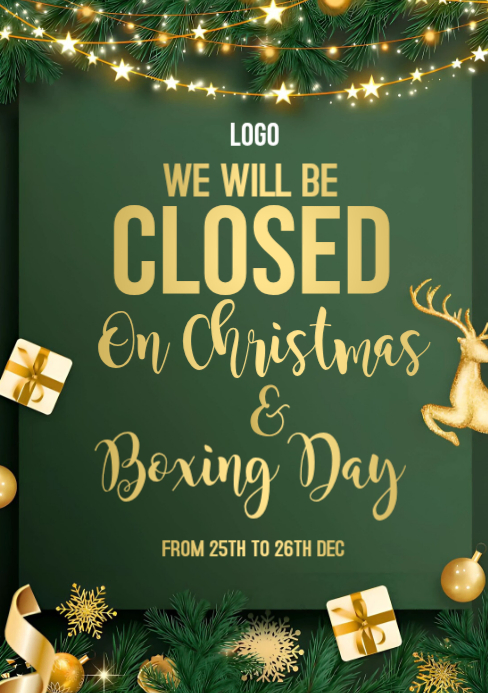 Closed for Christmas Template | PosterMyWall