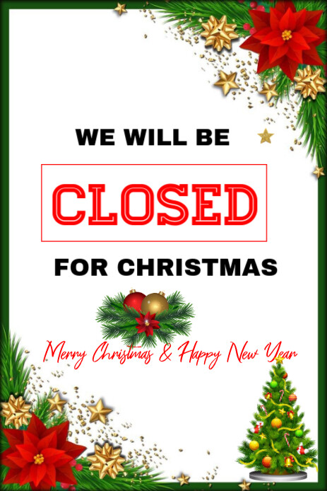 closed for christmas Template | PosterMyWall