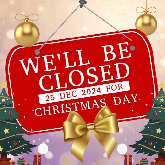 Copy of closed for christmas holidays design template | PosterMyWall