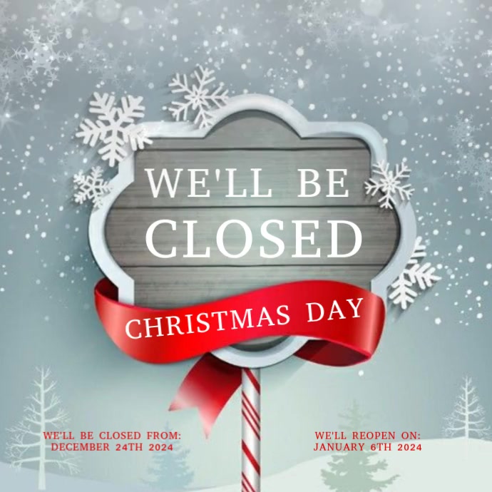 closed for christmas holidays design template | PosterMyWall