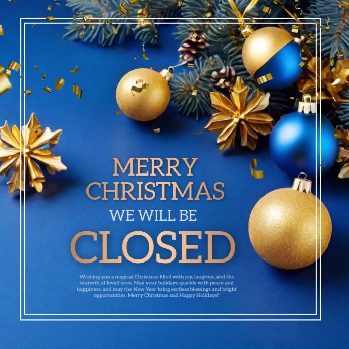 Closed For Christmas Instagram Post Template | PosterMyWall