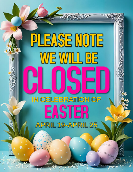 Copy of Closed For Easter Design | PosterMyWall
