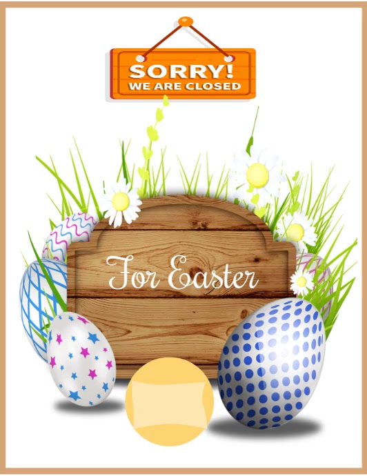 Plantilla de closed for easter | PosterMyWall