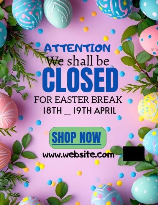 Copy of Closed for easter | PosterMyWall
