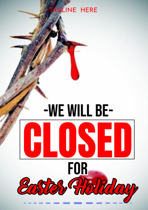 Plantilla de closed for easter posters | PosterMyWall