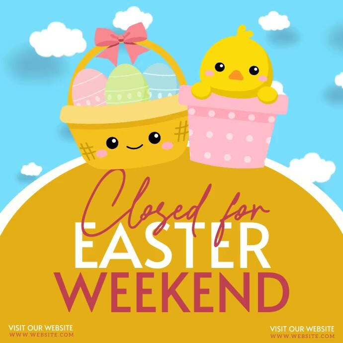 Copy of CLOSED FOR EASTER WEEKEND SHOP TEMPLATE | PosterMyWall