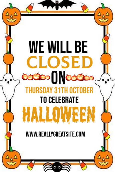 Modèle Closed For Halloween 2024 | PosterMyWall