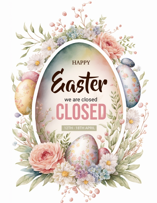 Copy of closed for holidays | PosterMyWall