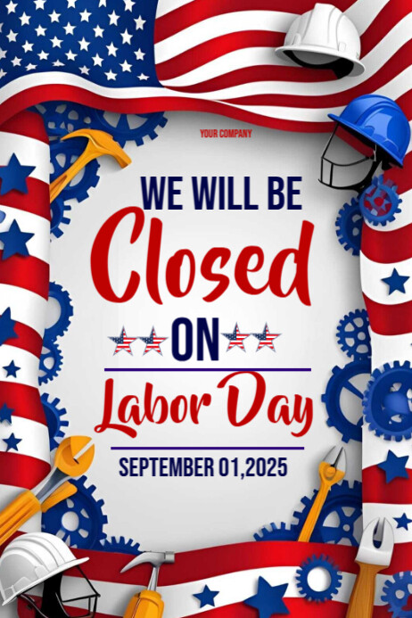 Closed for labor day 2025 Template | PosterMyWall