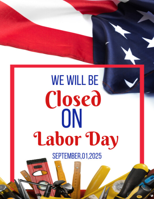 Closed for labor day template 2025 | PosterMyWall