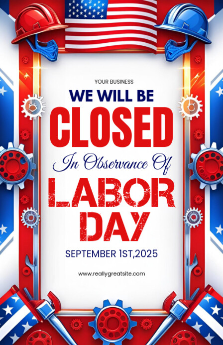 Closed For Labor Day Template | PosterMyWall