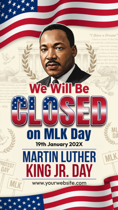 Closed For Mlk Day Template | PosterMyWall
