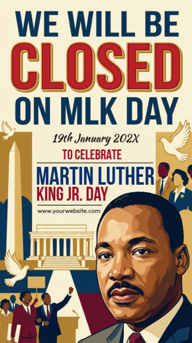 Closed For Mlk Day Template | PosterMyWall