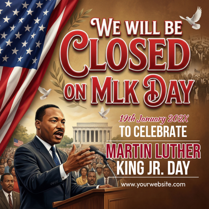 Closed For Mlk Day Template | PosterMyWall