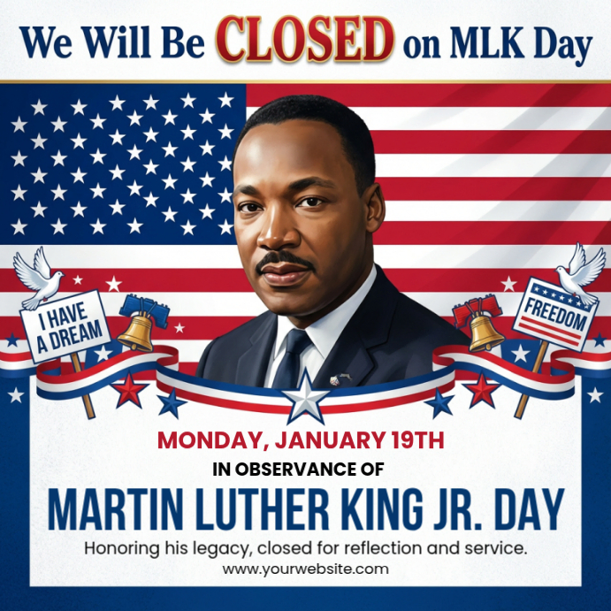 Closed For Mlk Day Template | PosterMyWall