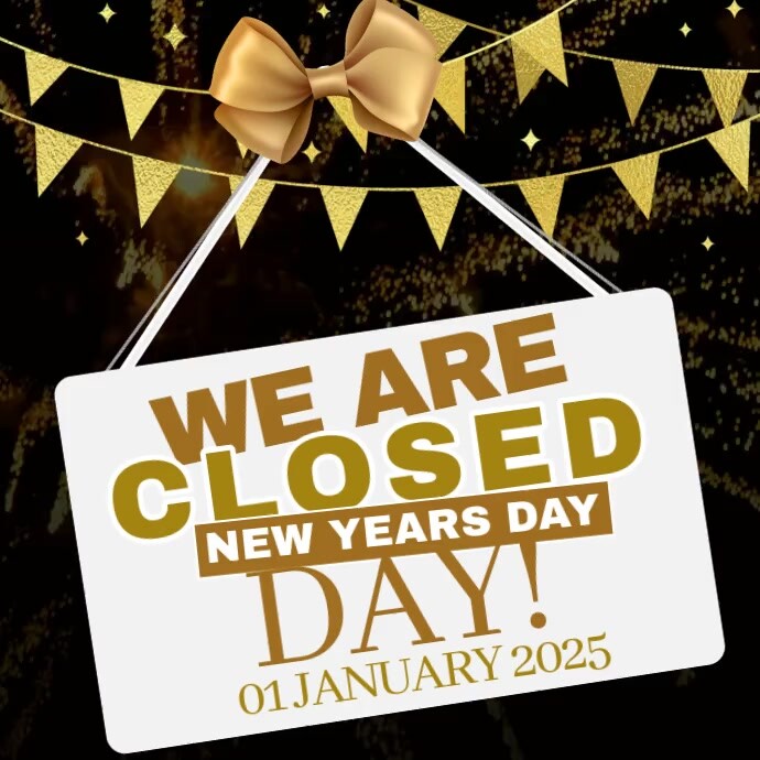 closed for New Year holidays design template | PosterMyWall