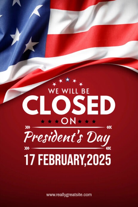 Copy of Closed for president day of USA 2025 | PosterMyWall