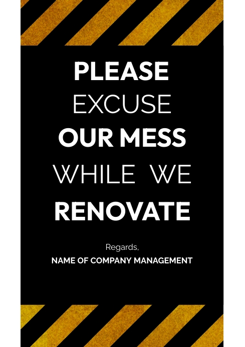CLOSED FOR RENOVATION FLYER Template | PosterMyWall