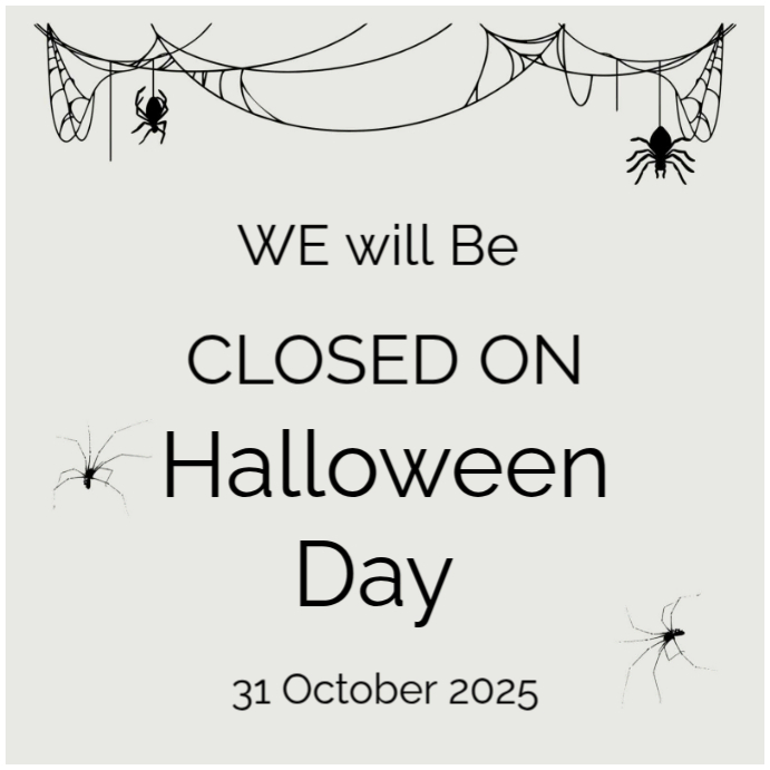 Closed Halloween Template | PosterMyWall