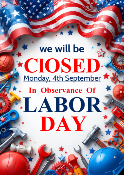 Closed Labor Day Post Template | PosterMyWall
