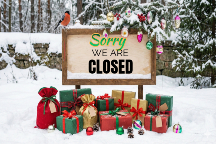 Closed notice Template | PosterMyWall