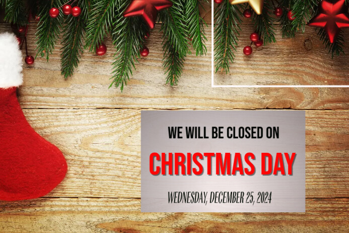 Closed on Christmas day flyer template | PosterMyWall